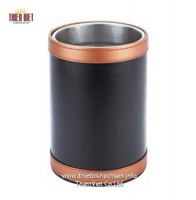 Thùng rác inox bọc da - Thiết bị Khách sạn Nhà hàng Thiên Việt