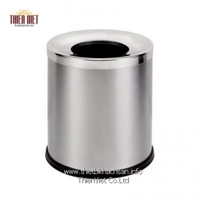 Thùng rác bọc da | Leather covered dustbin | Thùng rác inox gạt tàn